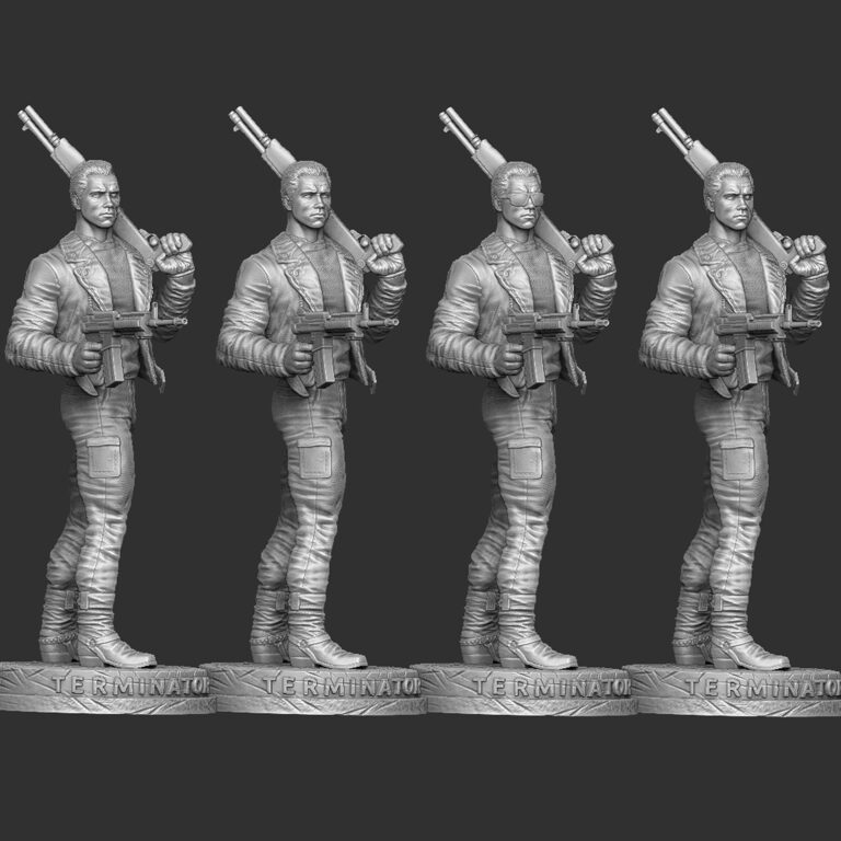 TERMINATOR T-800 FOR 3D PRINTING ASSEMBLED (336945) 3D model - Download ...