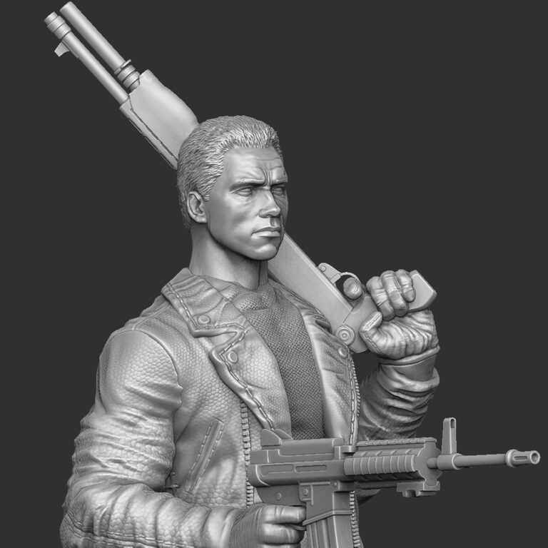 TERMINATOR T-800 FOR 3D PRINTING ASSEMBLED (336945) 3D model - Download ...