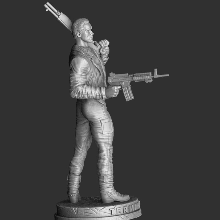 TERMINATOR T-800 FOR 3D PRINTING ASSEMBLED (336945) 3D model - Download ...
