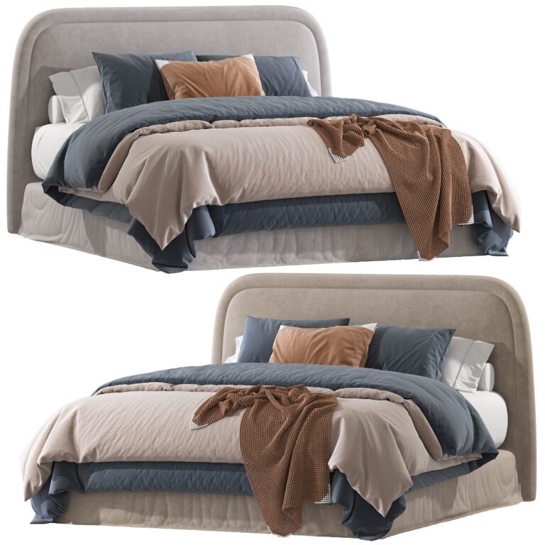 Double bed 114 (337434) 3D model - Download 3D model Double bed 114 ...