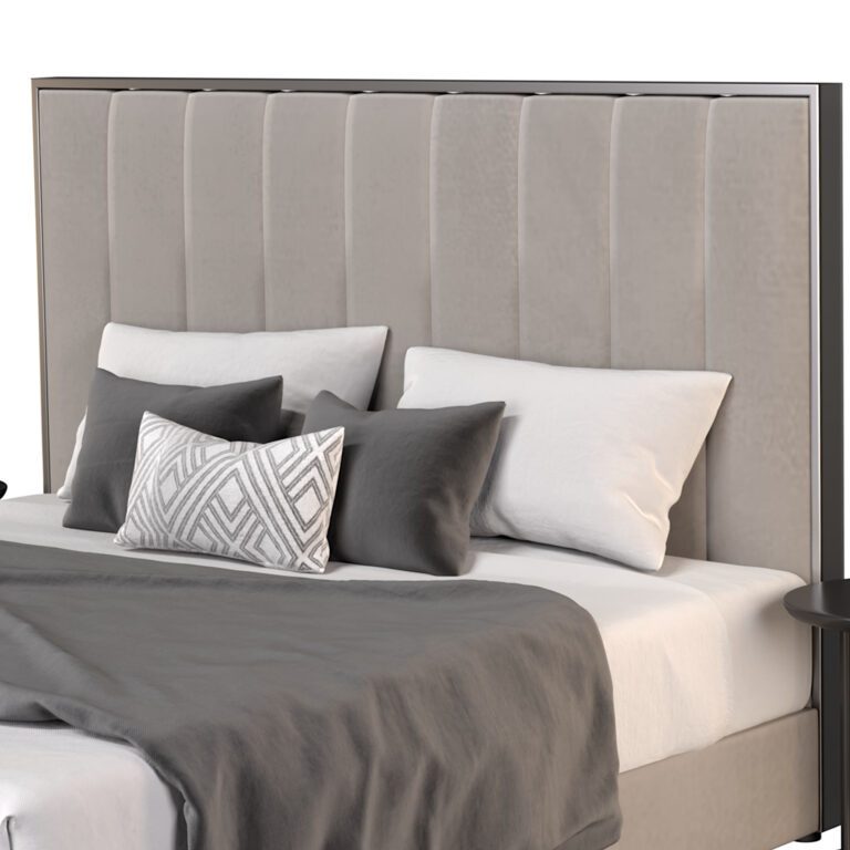 Modern double bed (337515) 3D model - Download 3D model Modern double ...