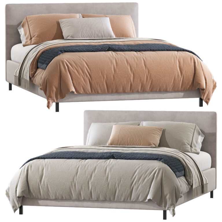 Double bed 120 (337784) 3D model - Download 3D model Double bed 120 ...