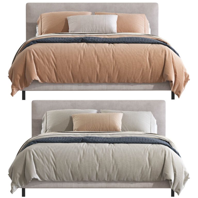 Double bed 120 (337784) 3D model - Download 3D model Double bed 120 ...