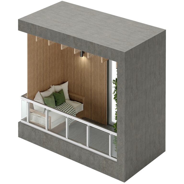 Apartment Modern Balcony 01 (337812) 3D model - Download 3D model ...