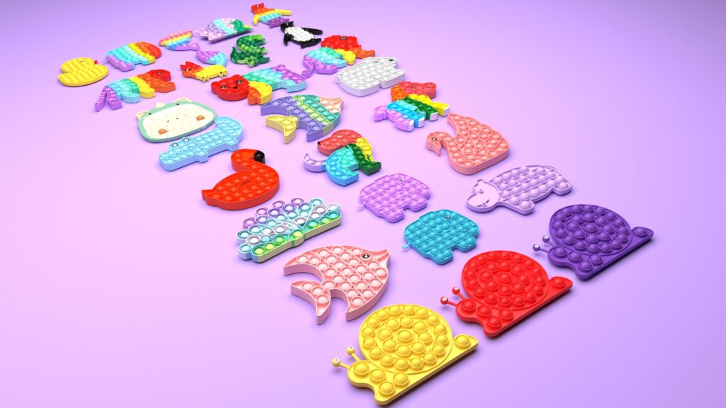 Animal Pop It Fidget Toys Set (338137) 3D model - Download 3D model ...