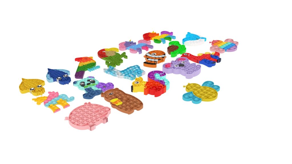 Animal Pop It Fidget Toys Set (338140) 3D model - Download 3D model ...