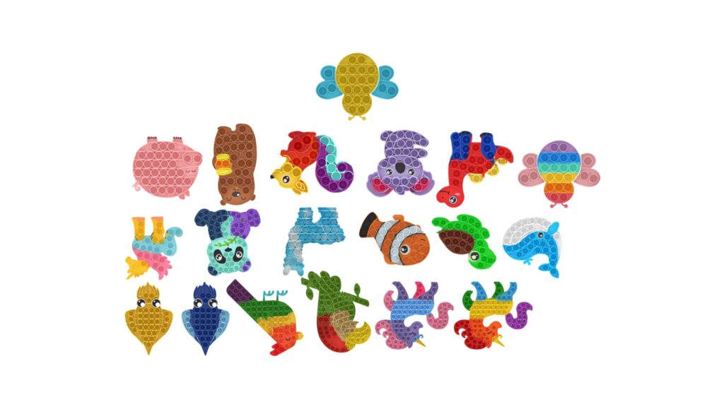 Animal Pop It Fidget Toys Set (338140) 3D model - Download 3D model ...