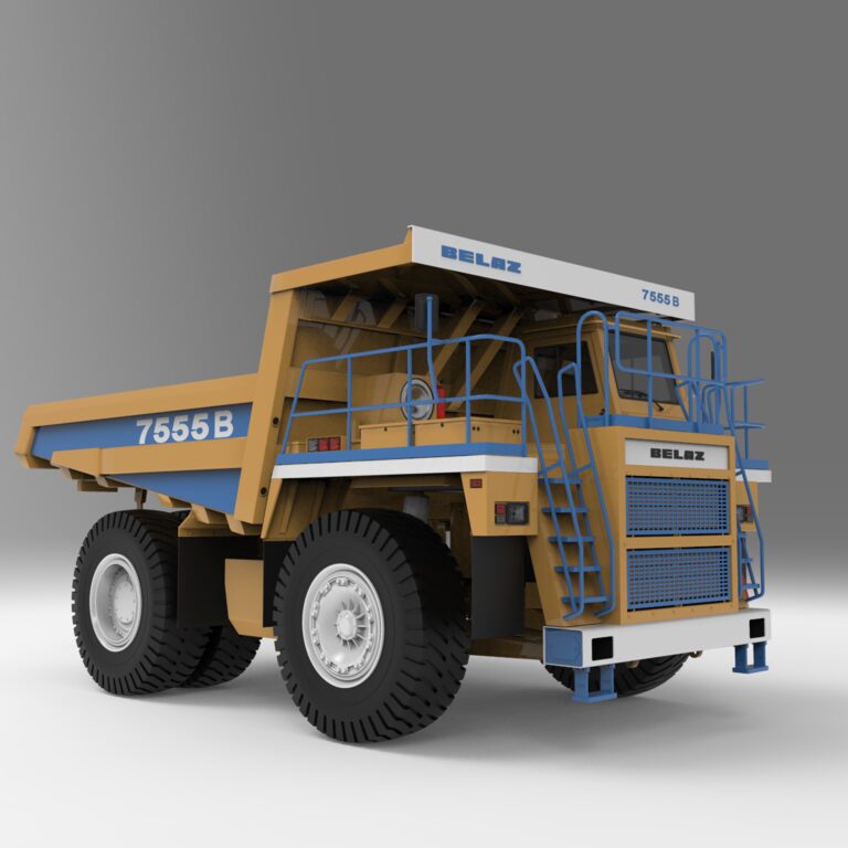 BELAZ 7555B dump truck (338412) 3D model - Download 3D model BELAZ ...