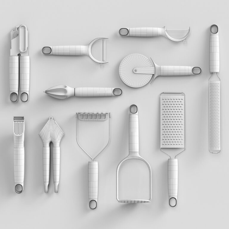 Kitchen utensils set part 1 (338471) 3D model - Download 3D model ...