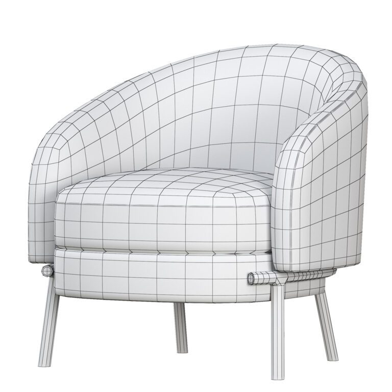 LLOYD Fabric armchair (338585) 3D model - Download 3D model LLOYD ...