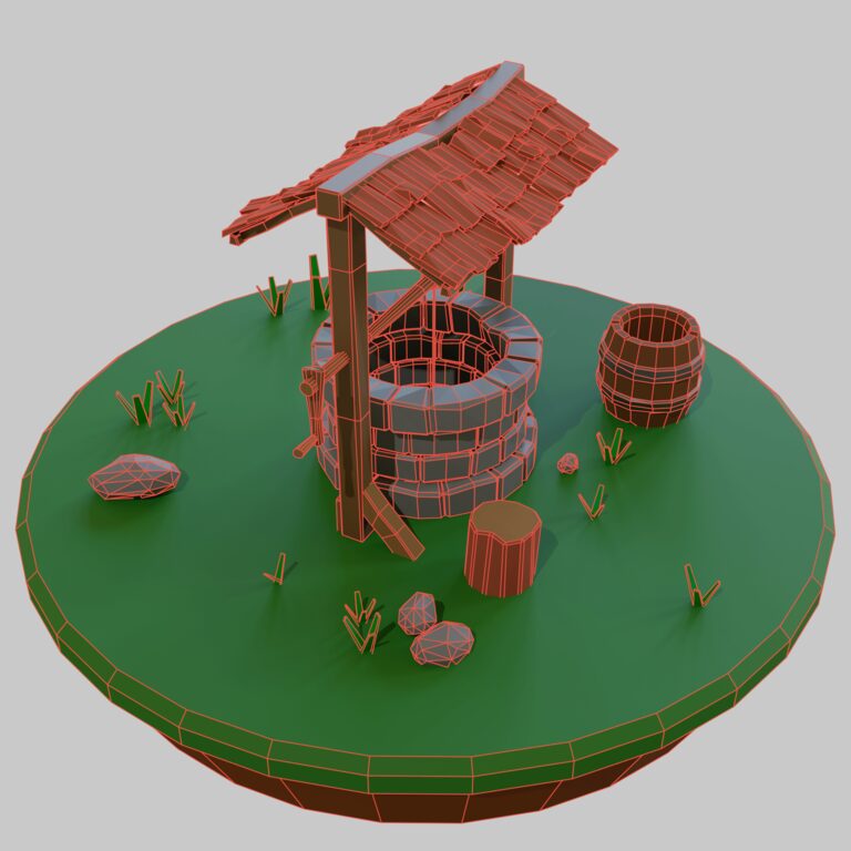 Well scene (339258) 3D model - Download 3D model Well scene (339258 ...