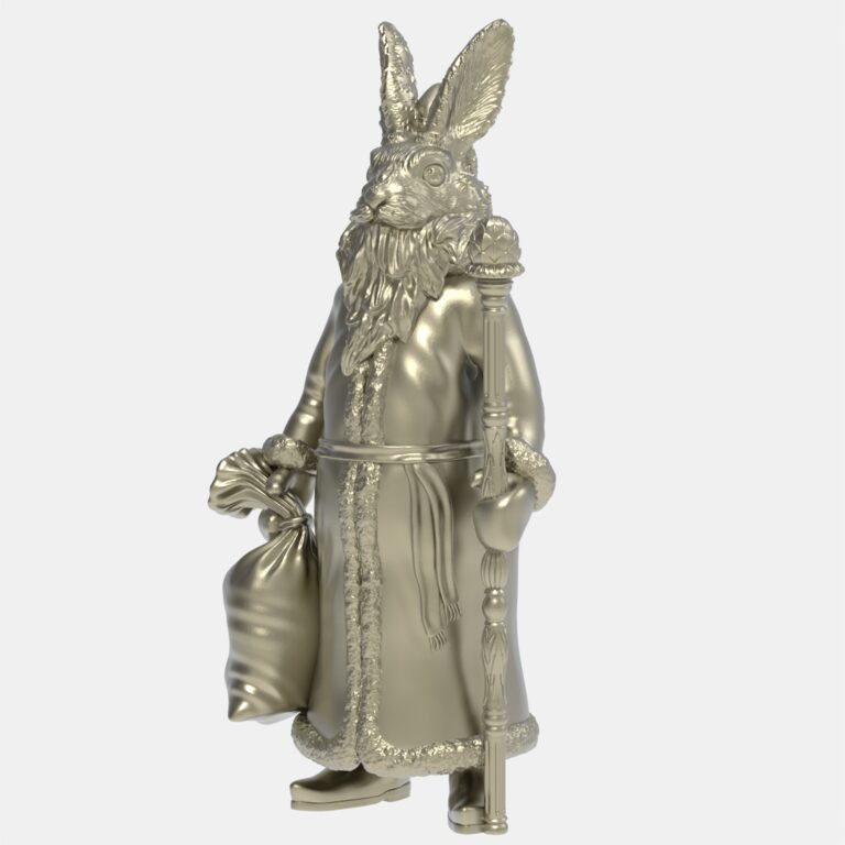 New Year rabbit santa claus (339399) 3D model - Download 3D model New ...