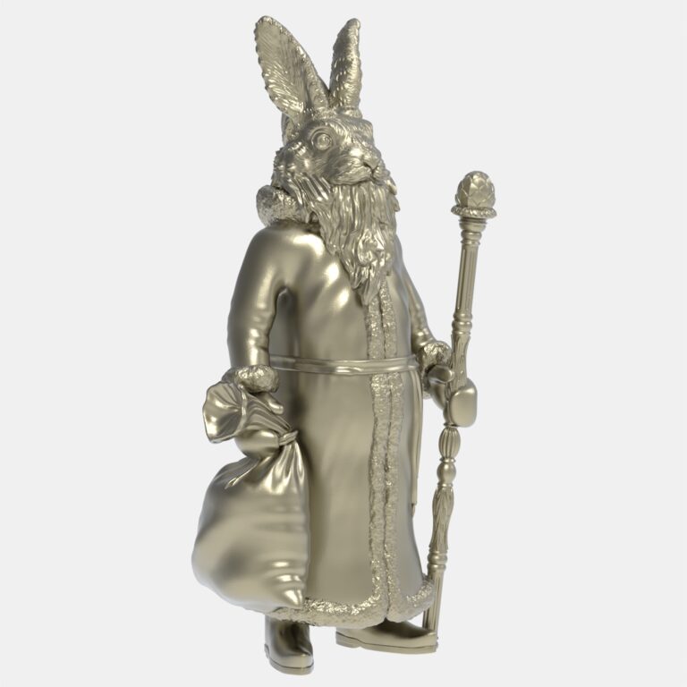 New Year rabbit santa claus (339399) 3D model - Download 3D model New ...