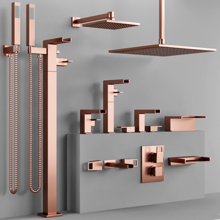 Watermark collection EDGE bathroom faucet set (340434) 3D model ...