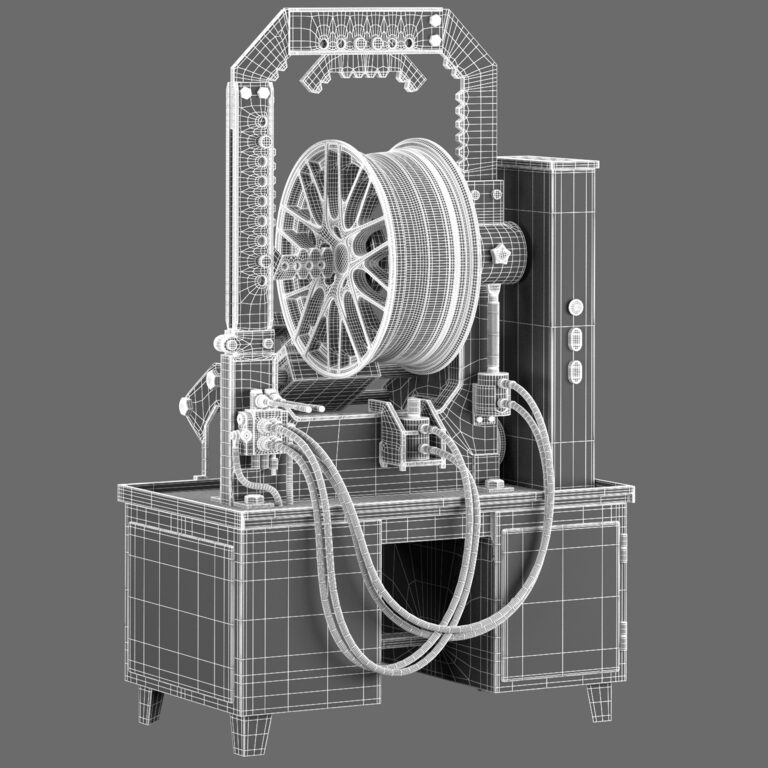 Alloy wheel dressing machine (340869) 3D model - Download 3D model ...