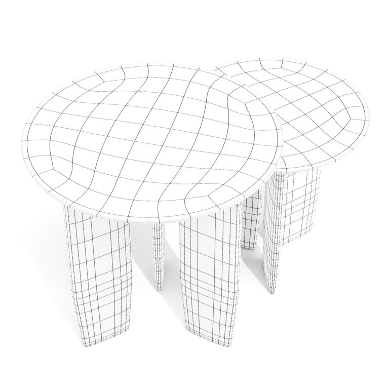 Andreu World Oru Side Tables (341029) 3D model - Download 3D model ...