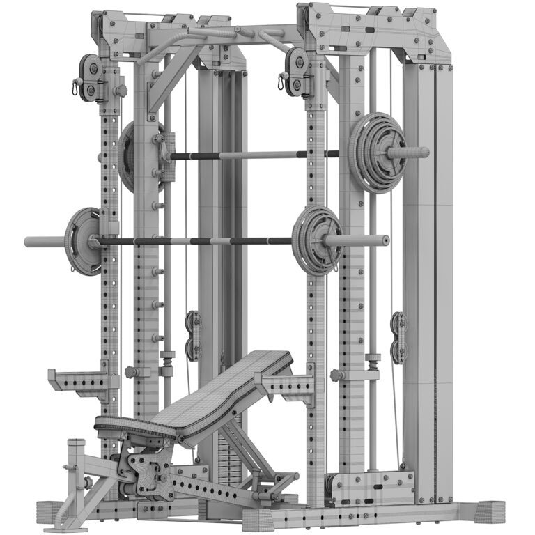 ATX Smith Cable Rack Weight Stack for Home Gym (341049) 3D model ...