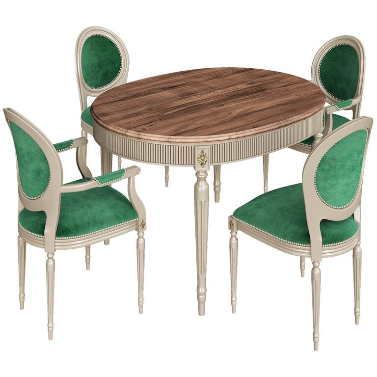 DV HOME COLLECTION VANITY Table and chair (34231) 3D model - Download ...