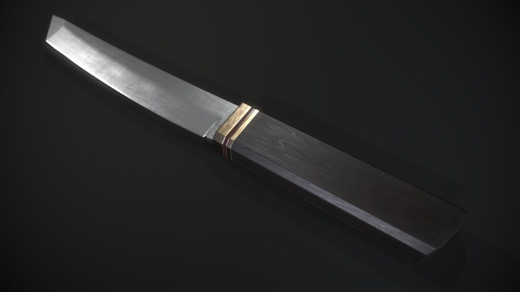 Tanto knife (343021) 3D model - Download 3D model Tanto knife (343021 ...