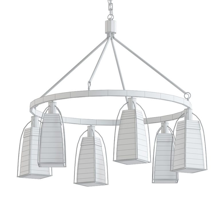 Cal Lighting Channing 6 Light 40 (343029) 3D model - Download 3D model ...