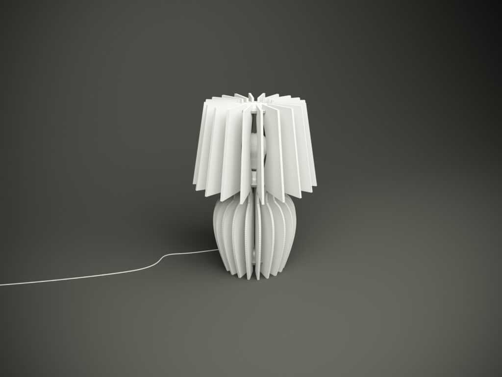 Wood parametric table lamp for cnc machine (343311) 3D model - Download ...