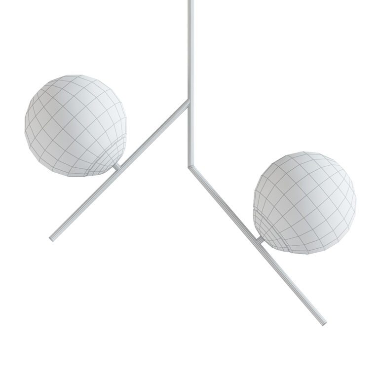 Kugel Pendelleuchte 2 flammig Chandelier (344256) 3D model - Download ...