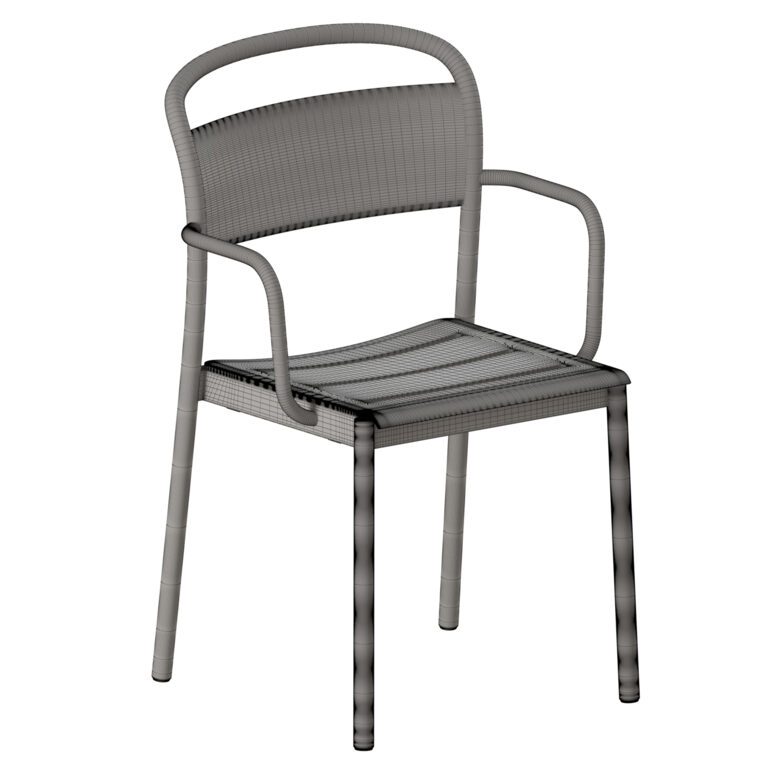 Linear Steel chair (344324) 3D model - Download 3D model Linear Steel ...
