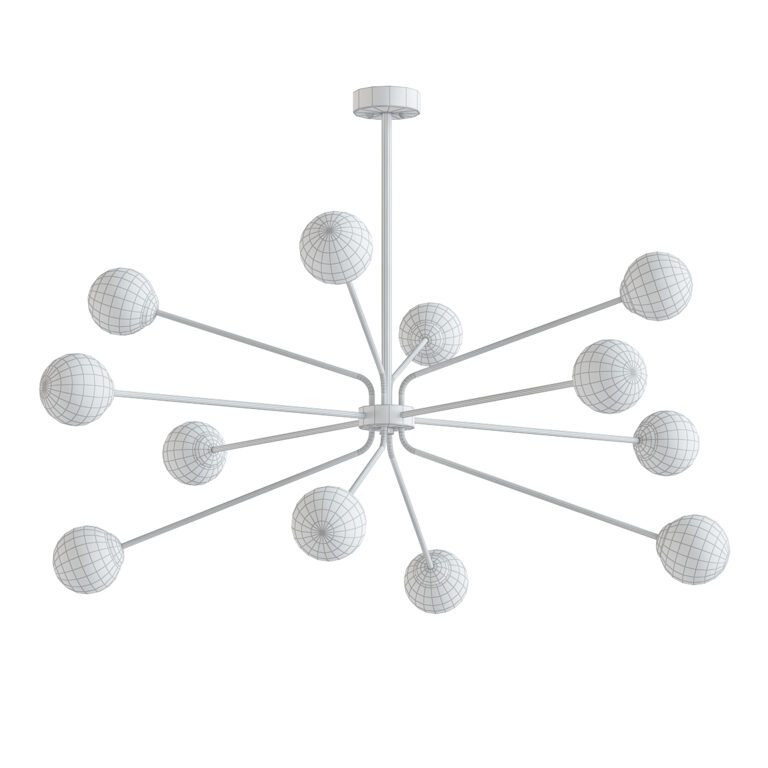 Creative Hand Branch Globes Chandelier (345021) 3D model - Download 3D ...
