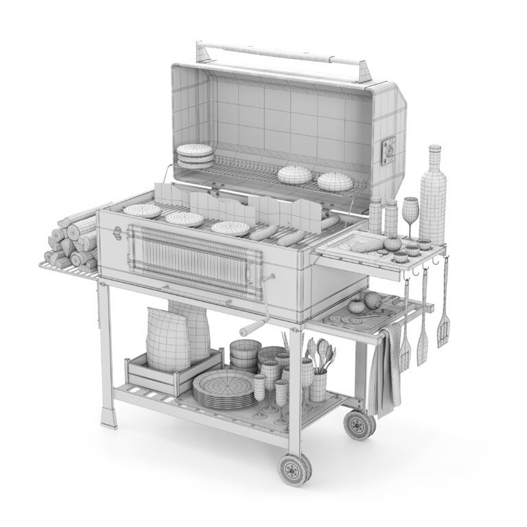 Barbecue 22 (345438) 3D model - Download 3D model Barbecue 22 (345438 ...