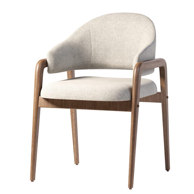 Ingleside Open Back Upholstered Wood Frame Dining Chair (345448) 3D ...