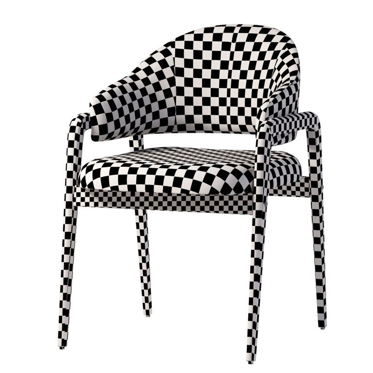 Ingleside Open Back Upholstered Wood Frame Dining Chair (345448) 3D ...