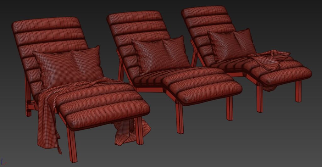 Pierre Chaise Lounge Chair by Mercana (345469) 3D model - Download 3D ...