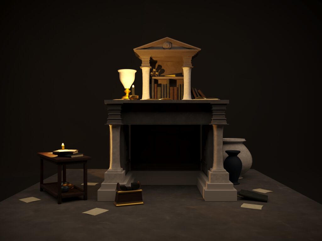 Library/Home office interior 3D models - Download 3D models | 3d-baza.com