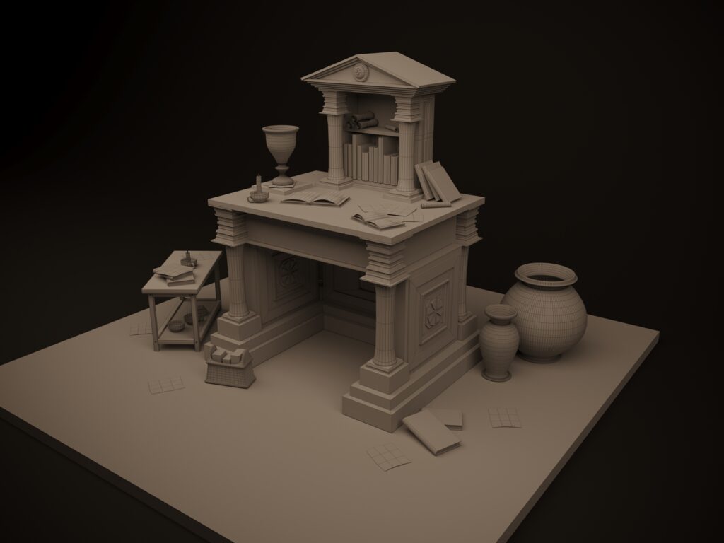Ready interiors 3D models - Interior style: classic | 3d-baza.com