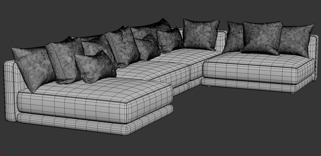 Blanche Katarina Corner Couch Sofa (346039) 3D model - Download 3D ...