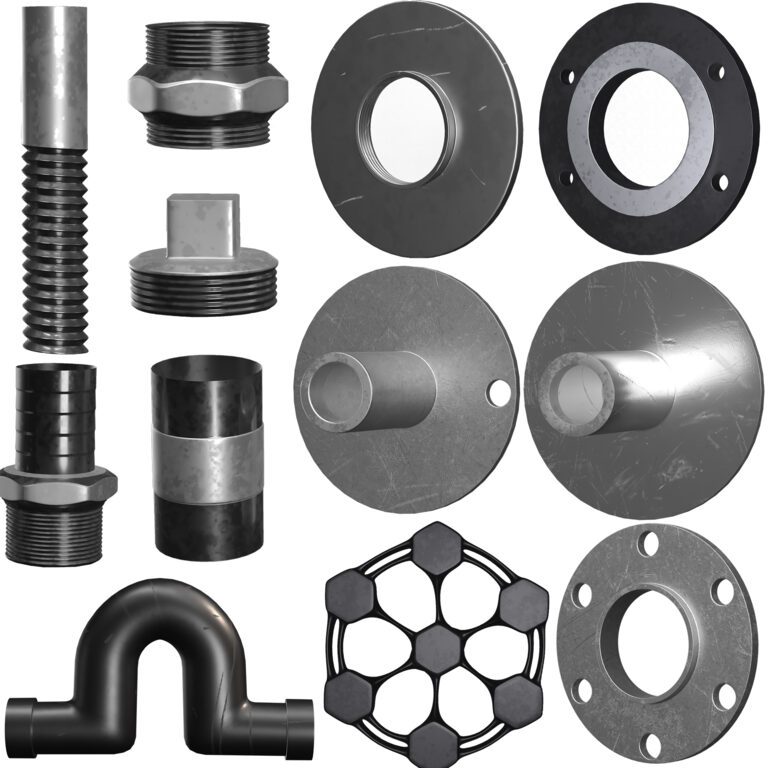 Collection of types valves and fittings (346769) 3D model - Download 3D ...