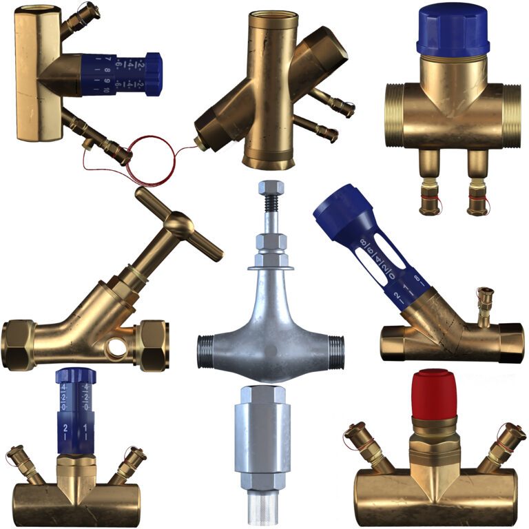 Collection of types valves and fittings (346769) 3D model - Download 3D ...