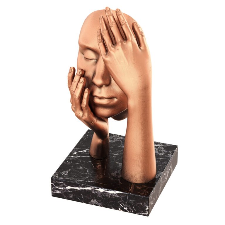 Statuette face in hands (347222) 3D model - Download 3D model Statuette ...