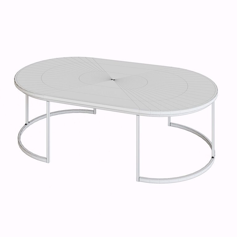Glam Style Oval Marble Coffee Table (347580) 3D model - Download 3D ...