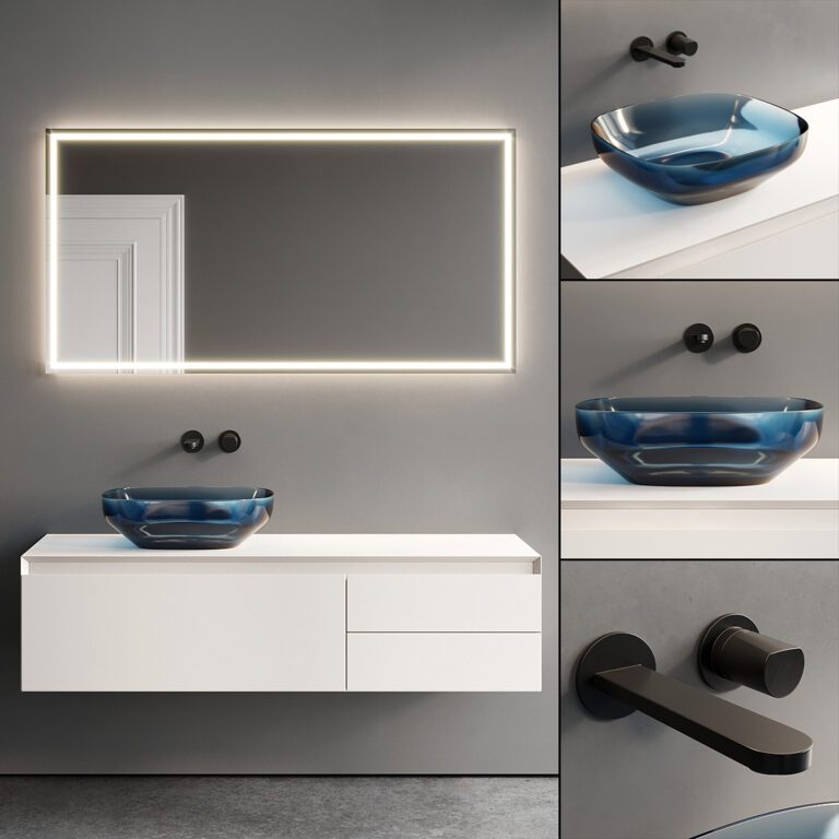 Vanity Unit Set 4 (347712) 3D model - Download 3D model Vanity Unit Set ...