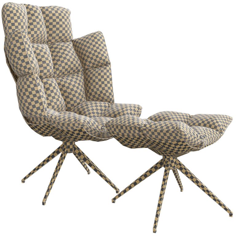 HUSK OUTDOOR Armchair and footrest (347821) 3D model - Download 3D ...