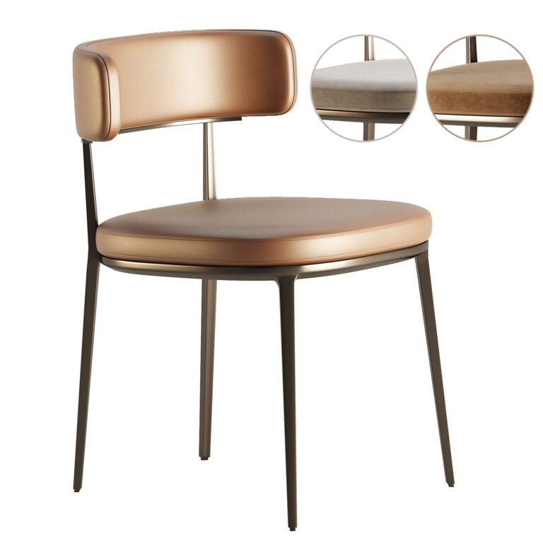 CARATOS Chair with armrests By Maxalto (347993) 3D model - Download 3D ...