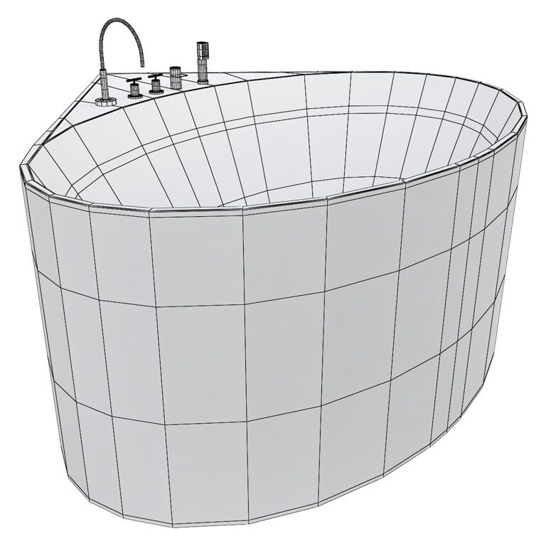Poco Corner bathtub (348021) 3D model - Download 3D model Poco Corner ...