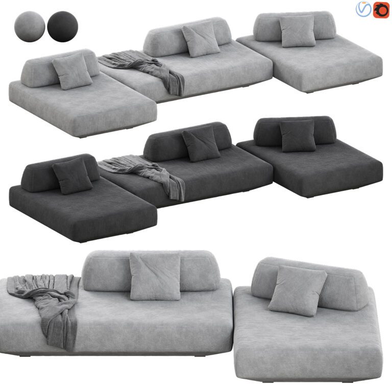Boca Tommy Sofa Set 3 (348881) 3D model - Download 3D model Boca Tommy ...