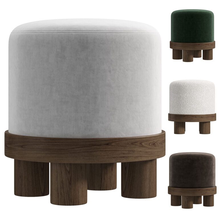 Pouffe Scandi 1 By Inmyroom (349380) 3D model - Download 3D model ...
