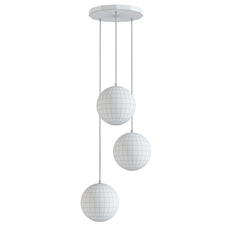 Half Moon Round Multi Light Pendant chandelier (349592) 3D model ...