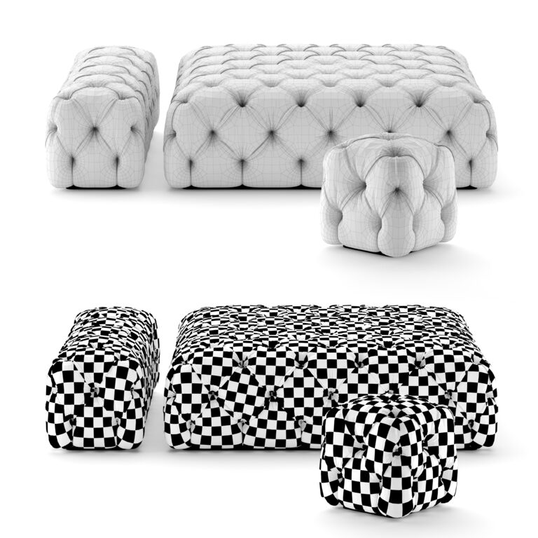 ROLLKING pouf by Desiree divani (349730) 3D model - Download 3D model ...