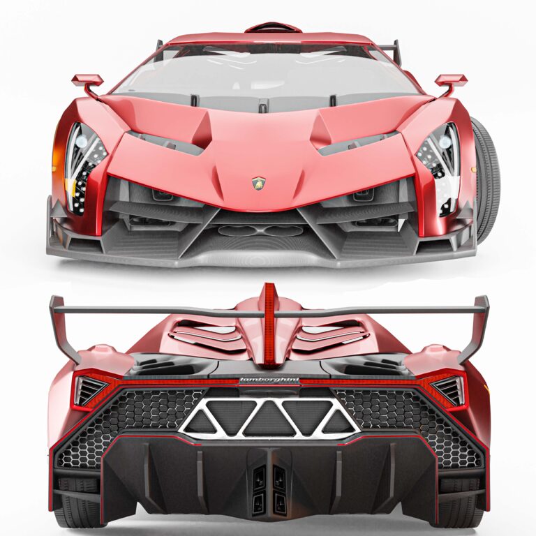 Lamborghini Veneno Red White Green