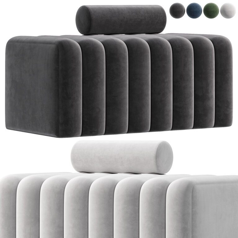 Modern Line Tufted Bench By Homary (350128) 3D model - Download 3D ...