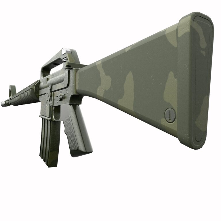 M-16 Assault rifle (2 texture pack) (350239) 3D model - Download 3D ...